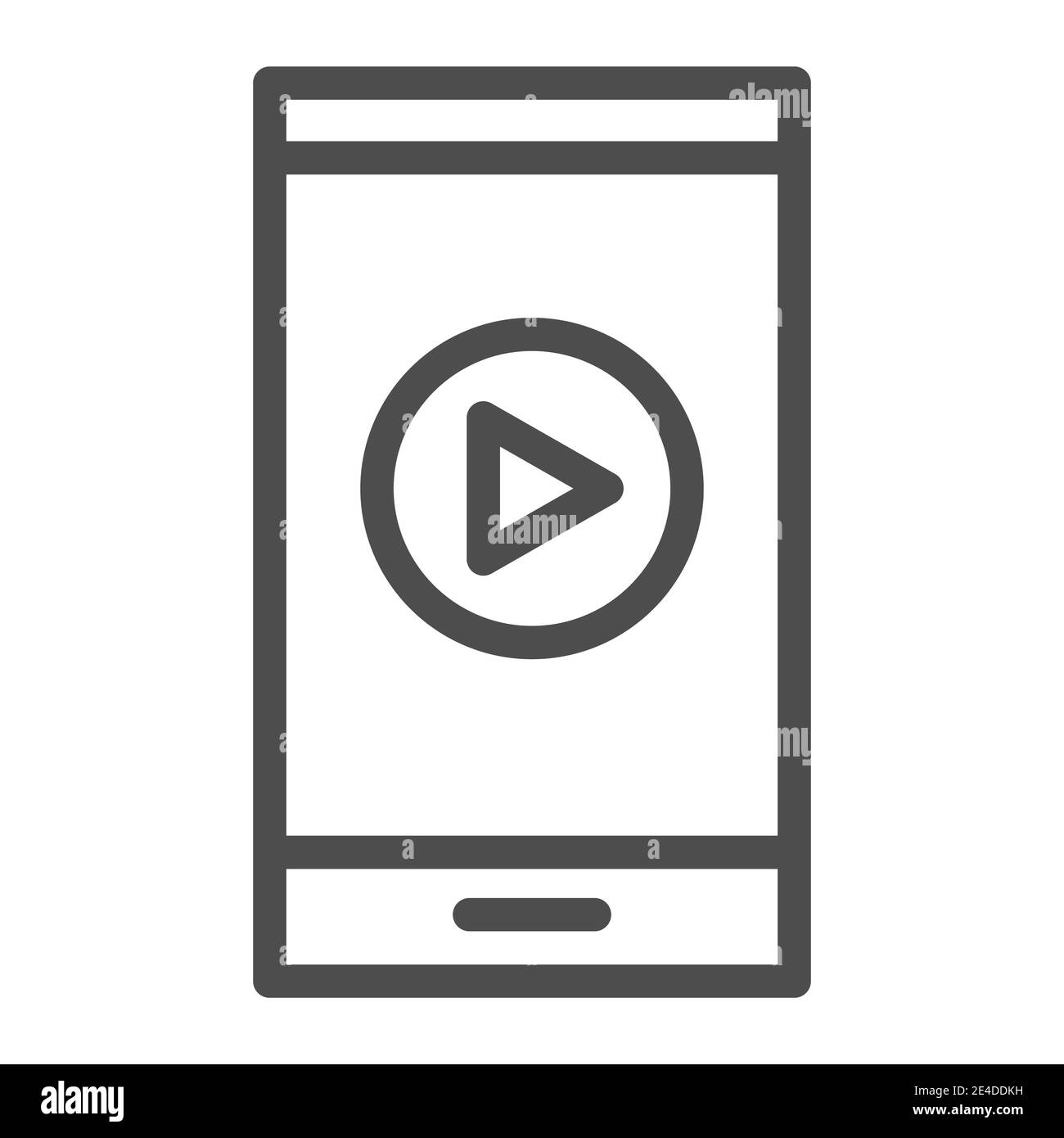 Mobile training line icon. Study vector illustration isolated on white ...