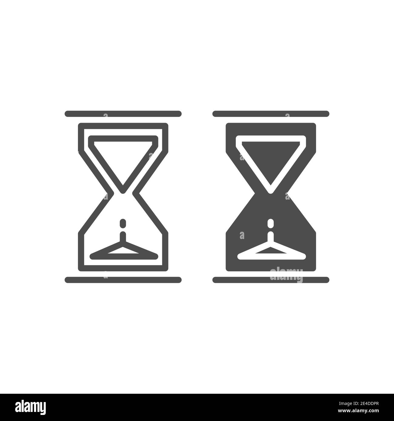 Hourglass line and glyph icon. Time running in hourglass vector ...