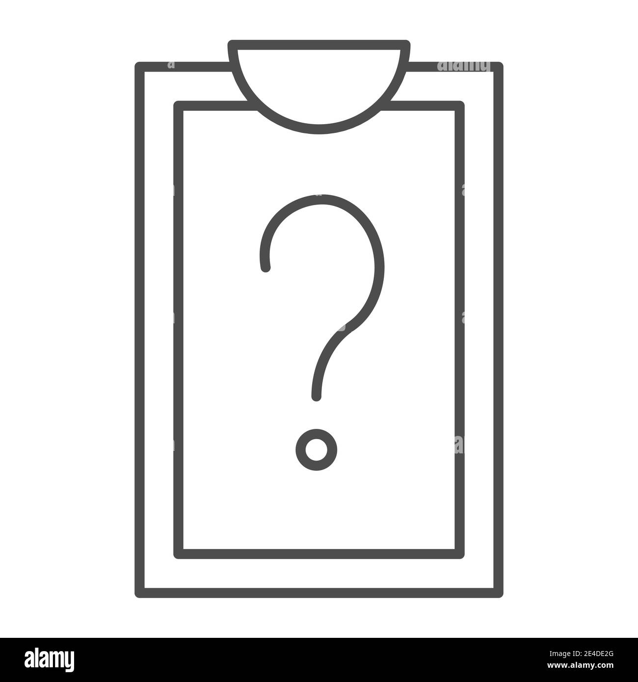 Clipboard with blank list thin line icon. List with question mark ... Clipboard with blank list thin line icon. List with question mark ...