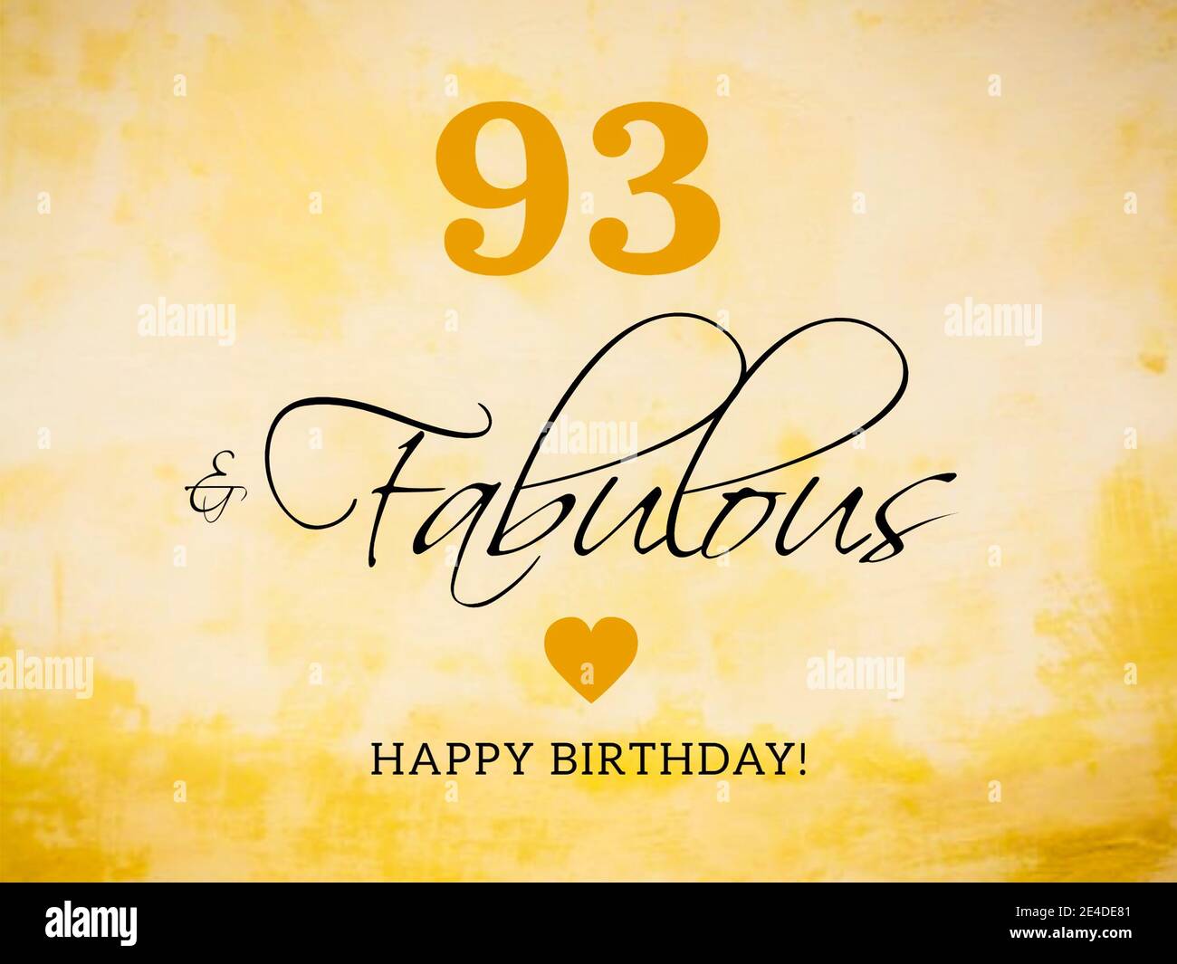 93rd birthday card wishes illustration Stock Photo - Alamy