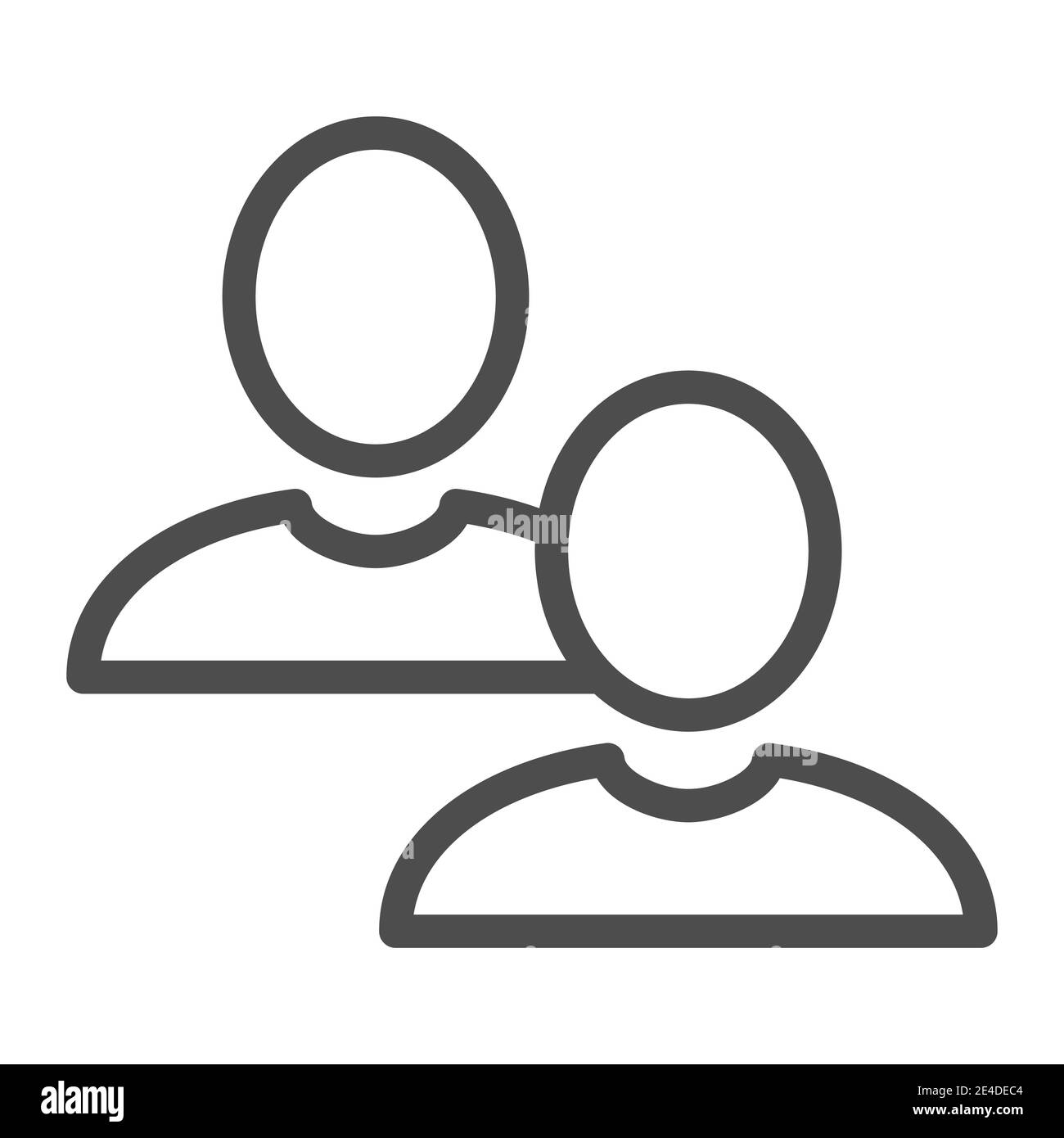 Group line icon. Users vector illustration isolated on white. Teamwork ...