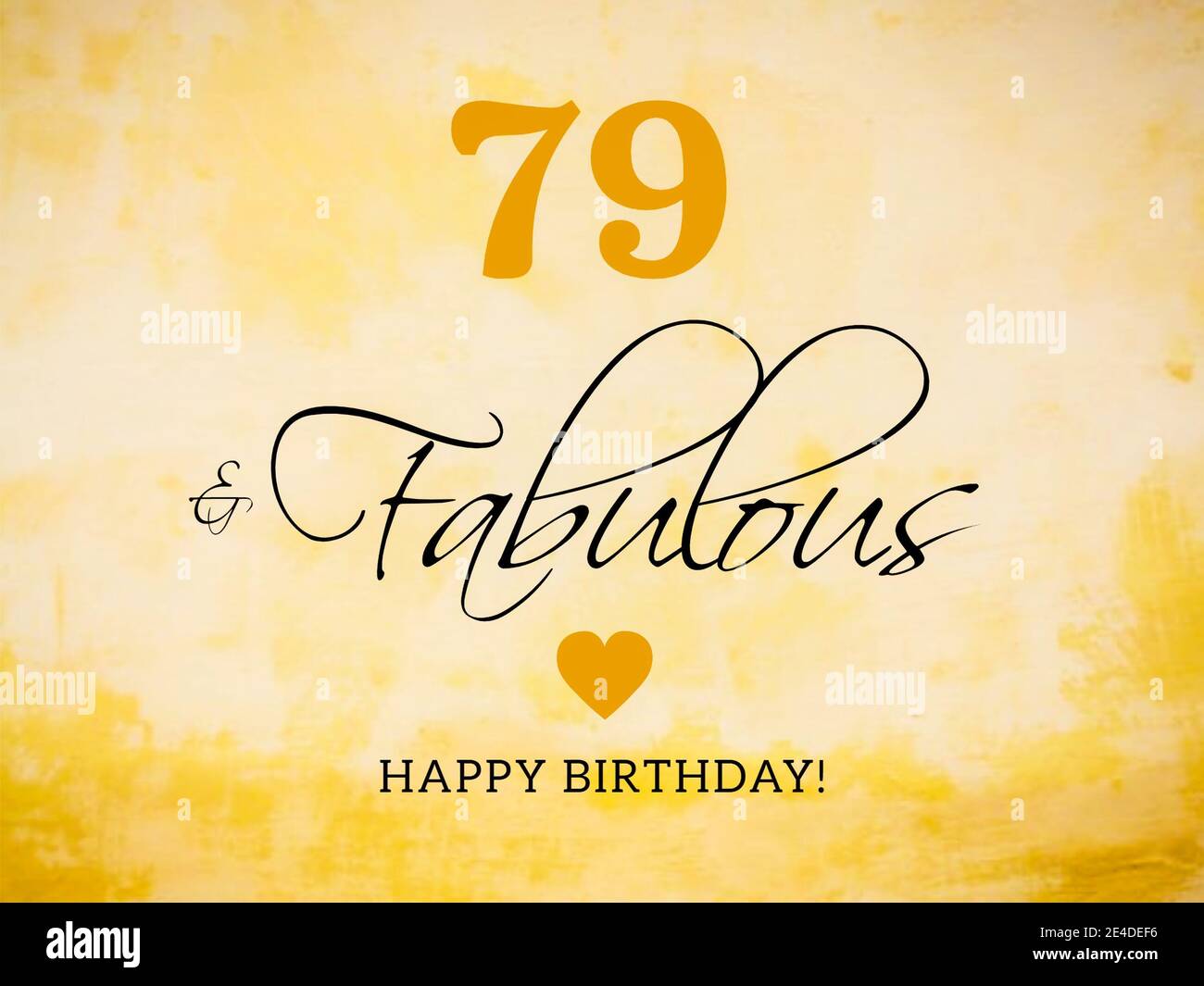 79th birthday card wishes illustration Stock Photo - Alamy