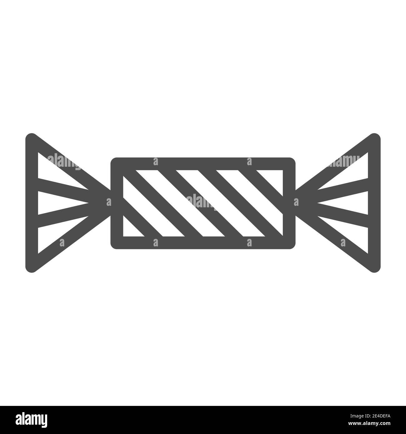 Candy line icon. Sweets vector illustration isolated on white. Striped ...