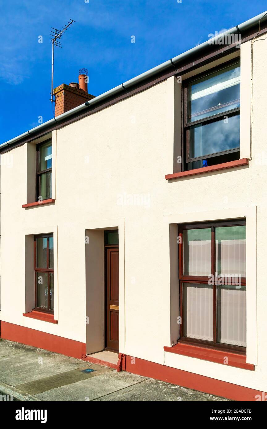 Old fashioned architecture buildings of colourful terraced town houses ...