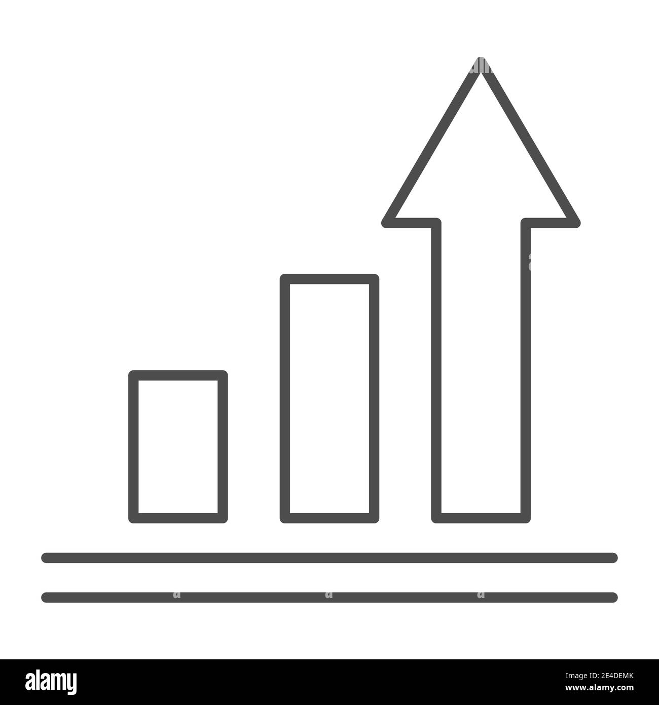 Infographic thin line icon. Chart vector illustration isolated on white ...