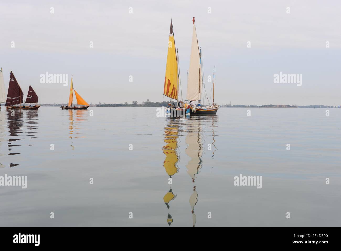 Venice - traditional sailing boat in the Venice lagoon Stock Photo - Alamy