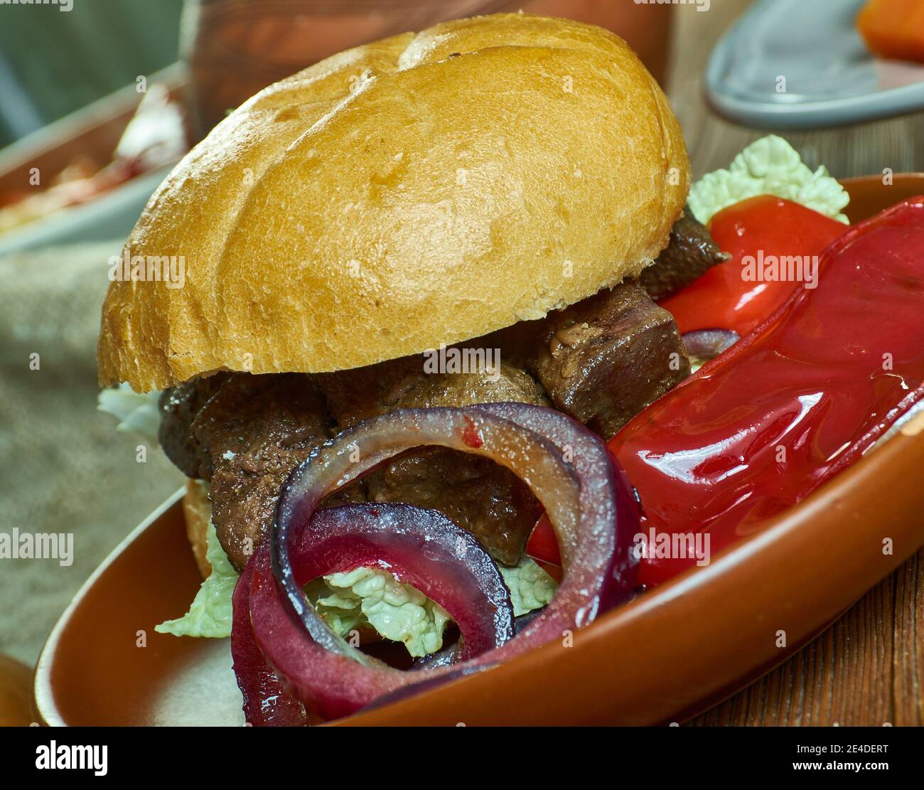 Ciganska pecienka - Slovakia boneless pork meat with a meat mallet ...