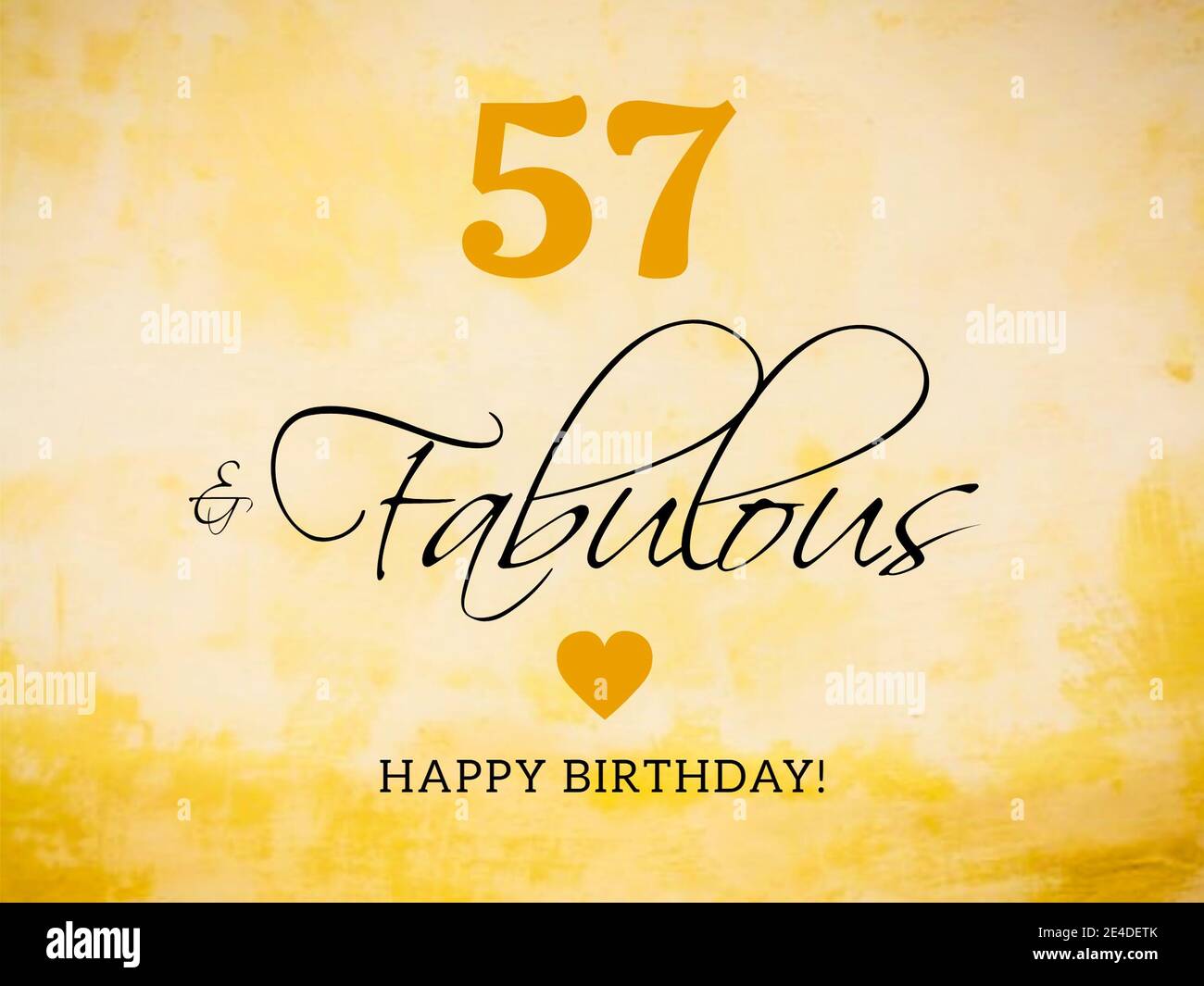 57th birthday card wishes illustration Stock Photo - Alamy