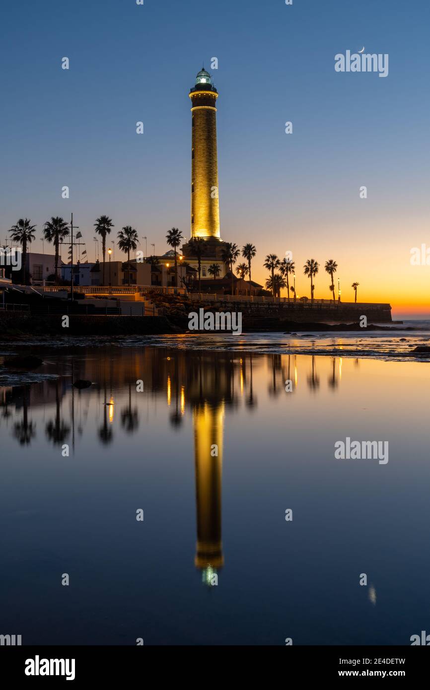 A vertical view of the Chipiona lighthouse in Andalusia Stock Photo - Alamy