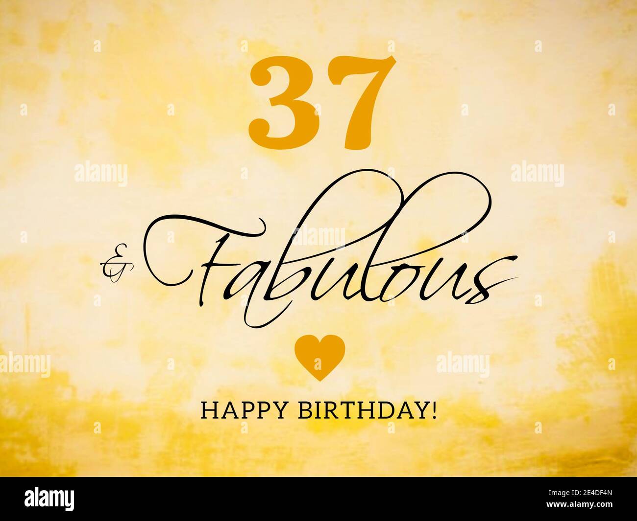 37th birthday card wishes illustration Stock Photo - Alamy