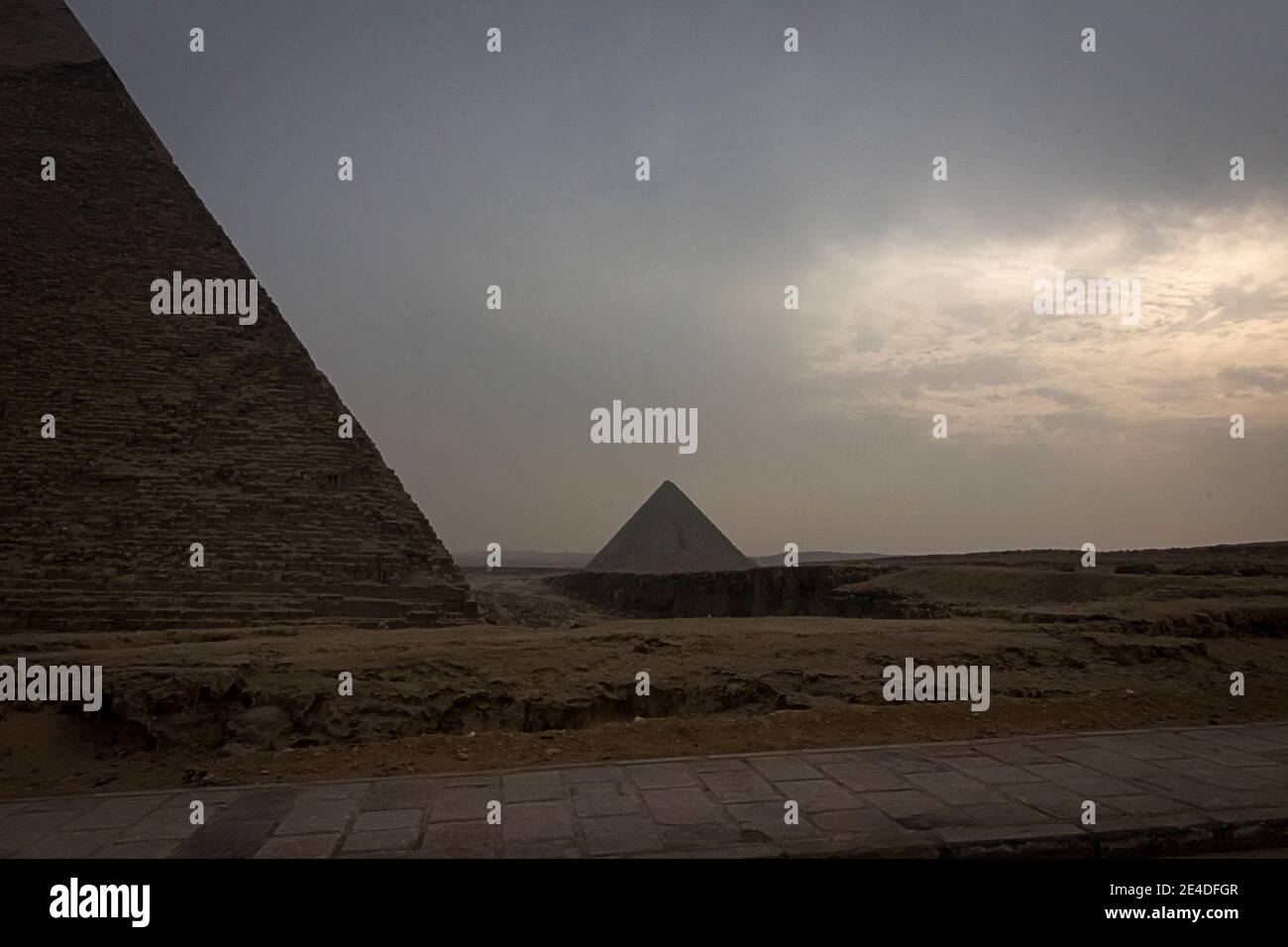 Giza Pyramids and Sphinx Stock Photo - Alamy