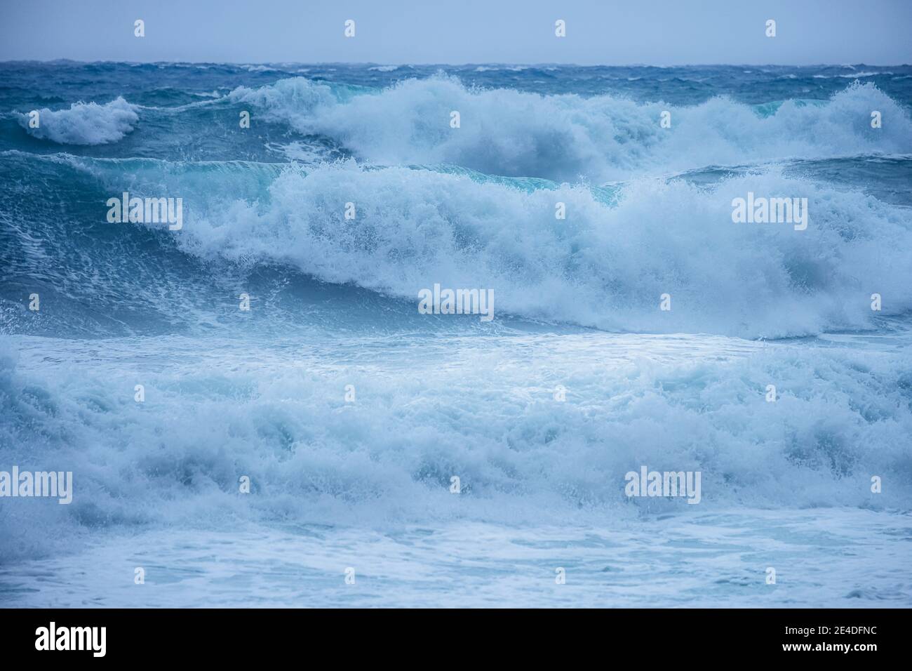 Italy Liguria Sea and waves Stock Photo - Alamy