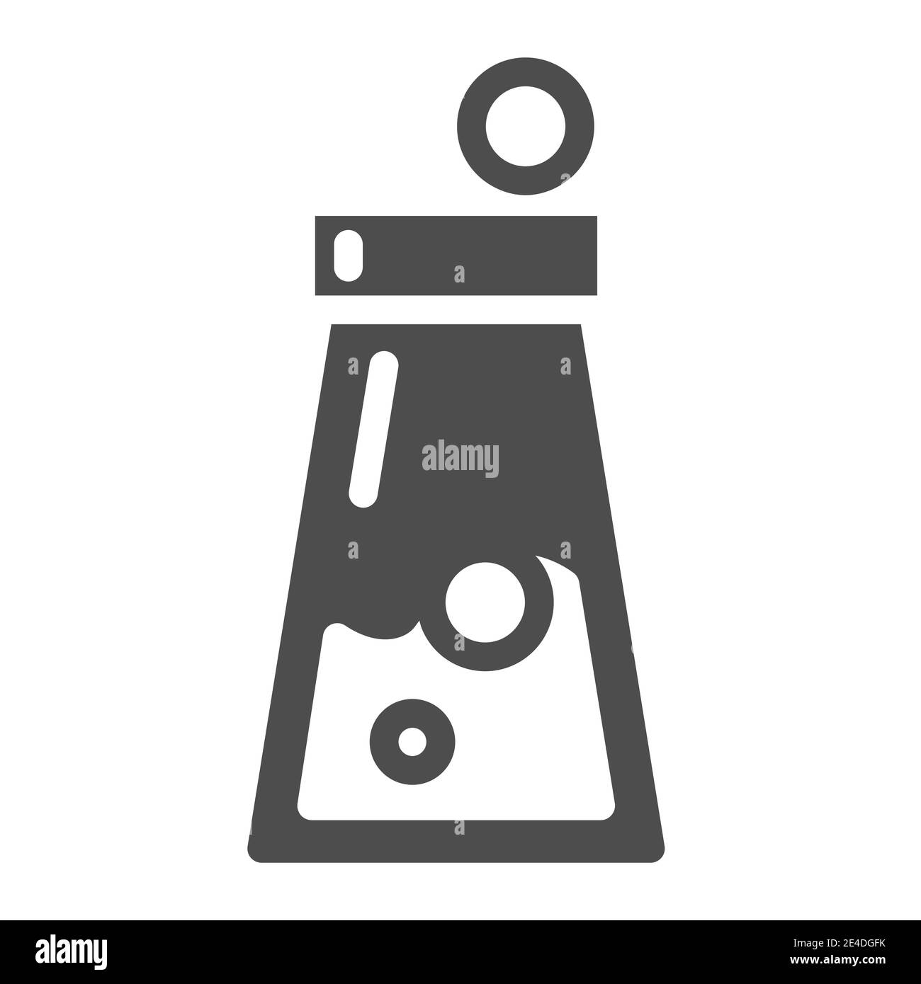 Flask with potion solid icon. Drink with bubbles vector illustration ...