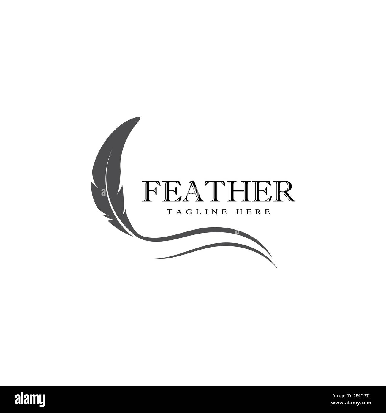 Feathers Logo Template vector symbol nature Stock Vector Image & Art ...