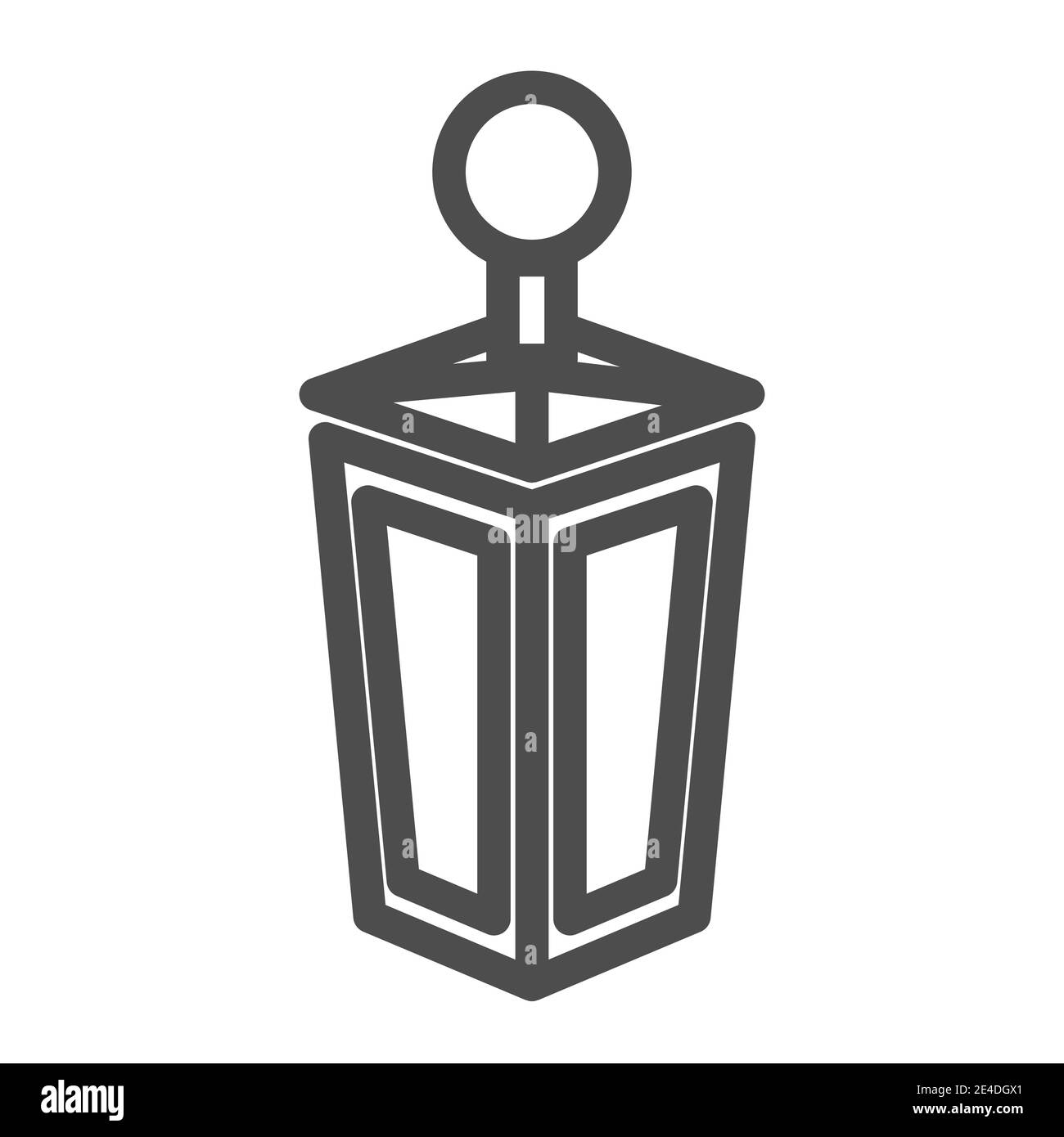 Lantern line icon. Old lamp web vector illustration isolated on white ...