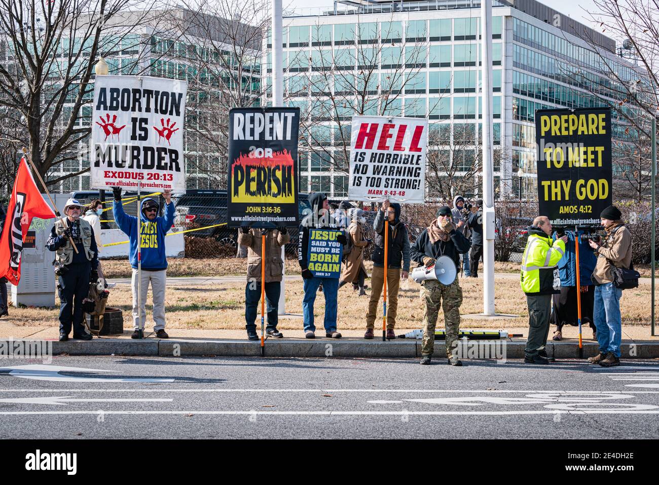 A Religious group of protesters held a demonstration in Washington ...