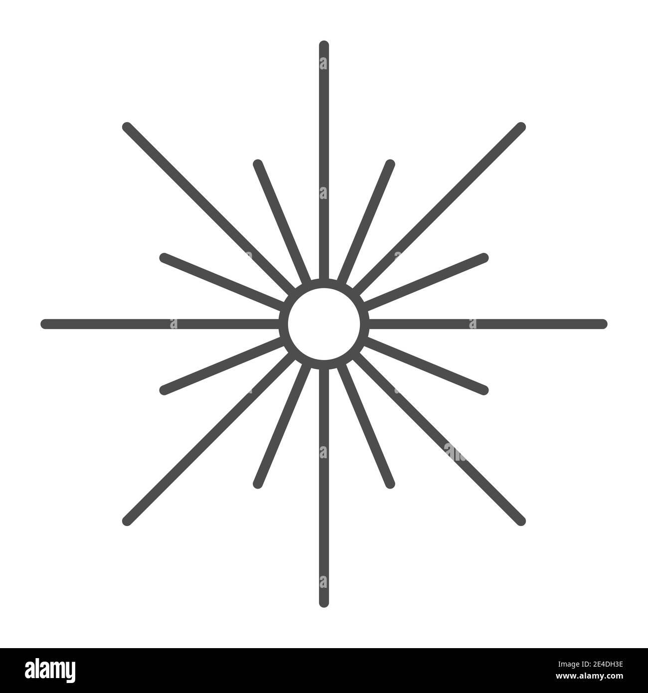 Christmas star thin line icon. Sixteen pointed star vector illustration ...