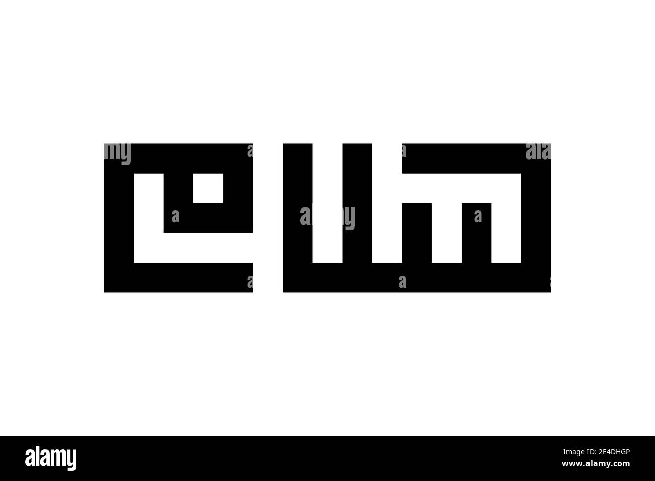 Modern Kufic calligraphy Salam. Salam is a short form of As-salamu ...