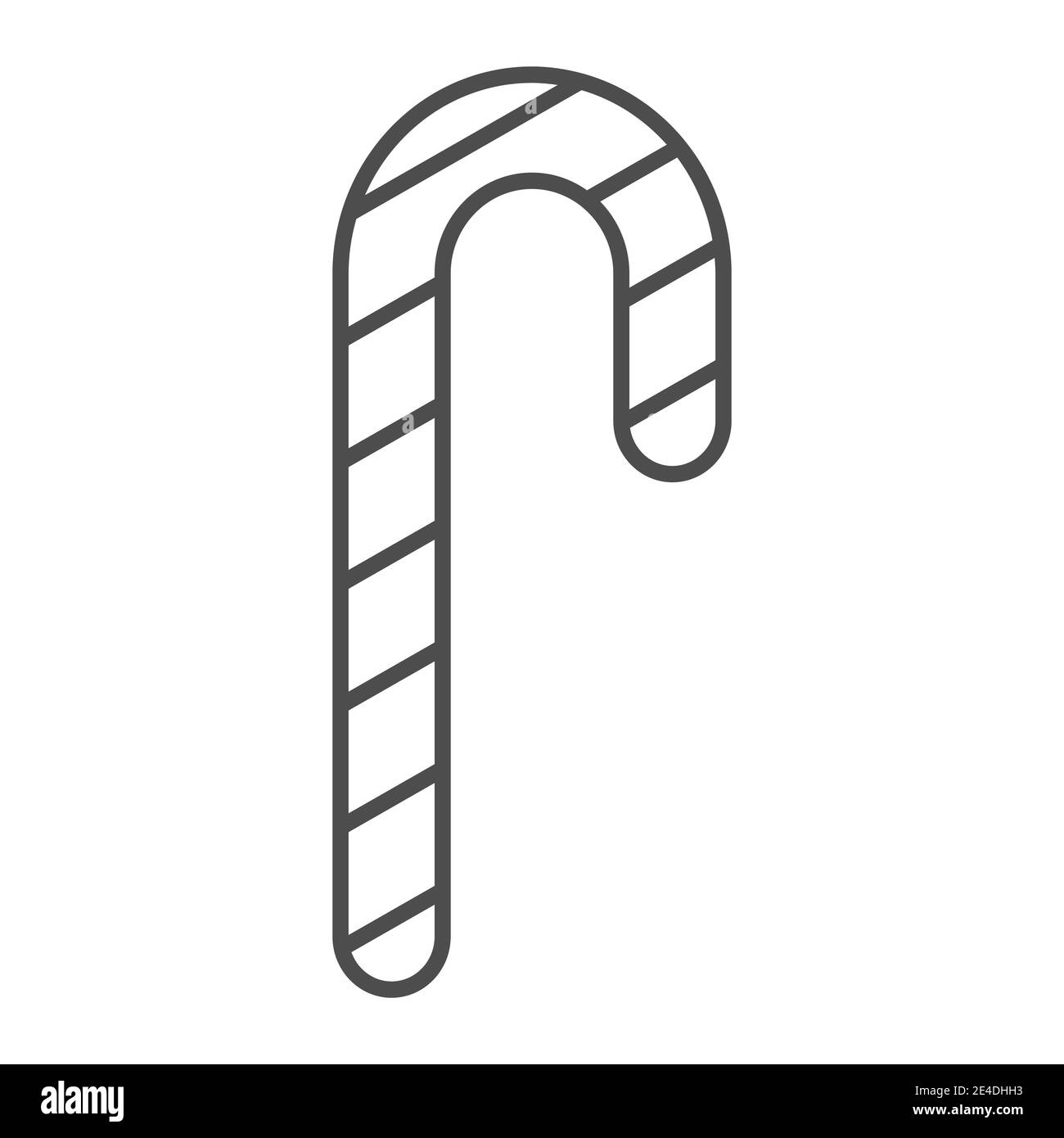 Candy cane thin line icon. Christmas candy vector illustration isolated ...
