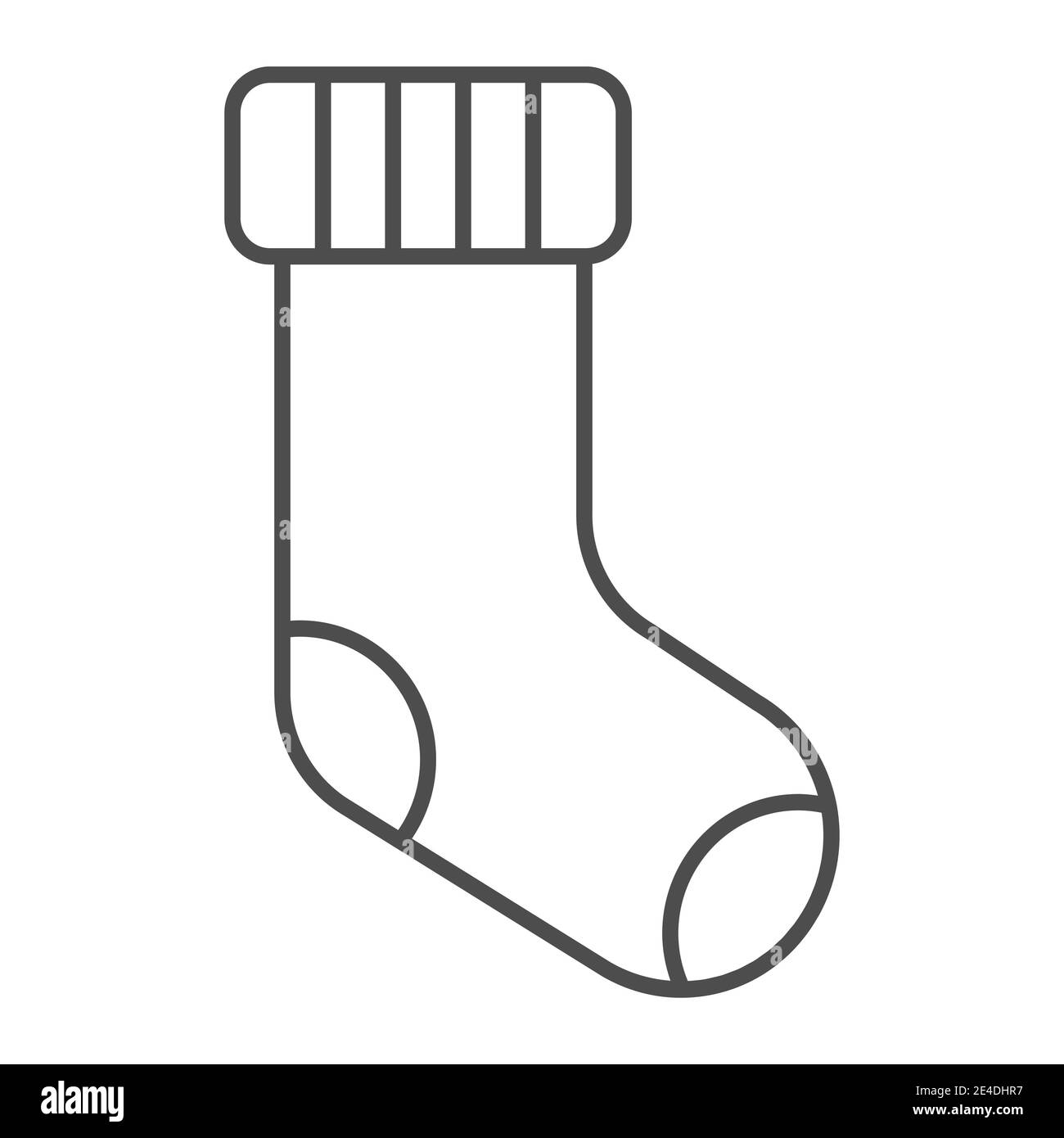 Christmas stocking thin line icon. Stuffer sock vector illustration ...