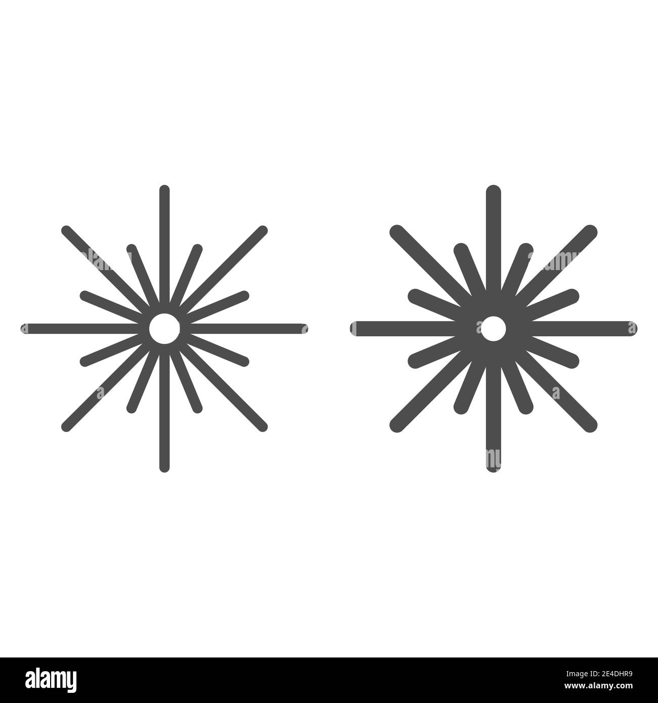 Christmas star line and glyph icon. Sixteen pointed star vector ...
