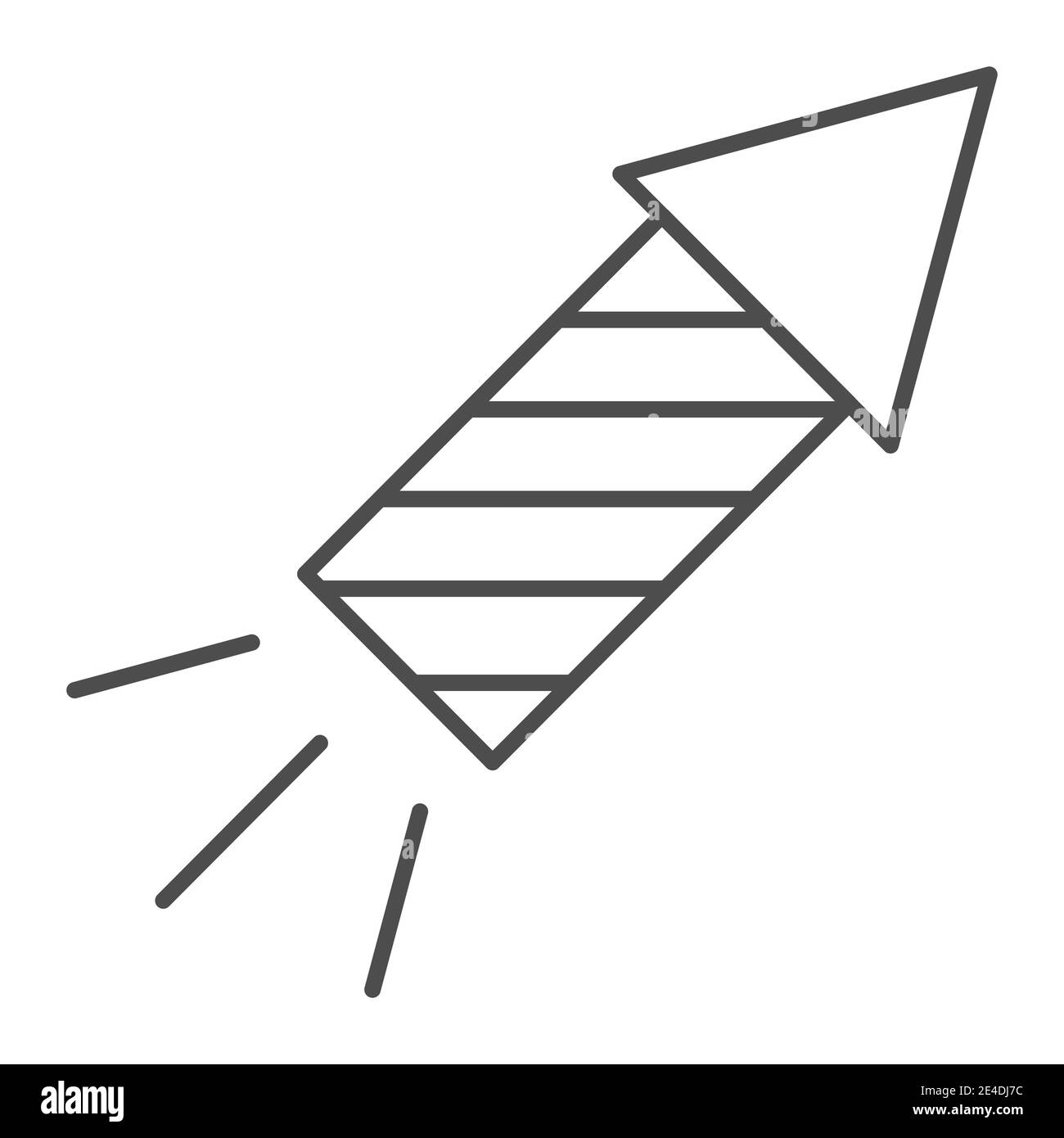 Petard thin line icon. Fireworks vector illustration isolated on white ...