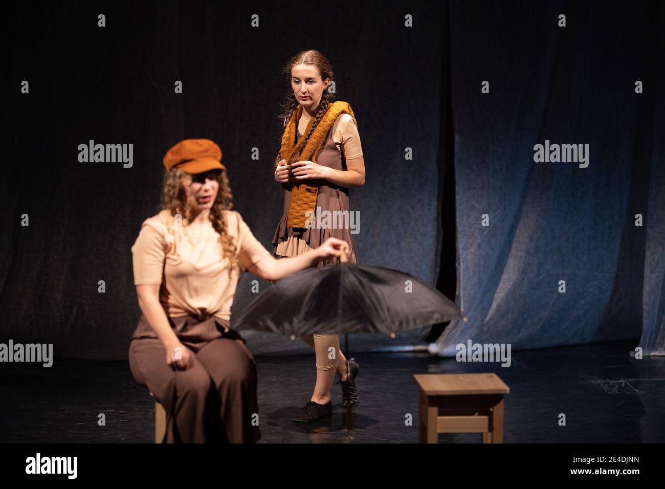 Actors and actresses play a modern lyrical performance of the show on ...