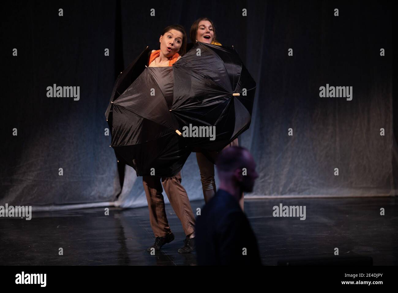 Actors and actresses play a modern lyrical performance of the show on ...