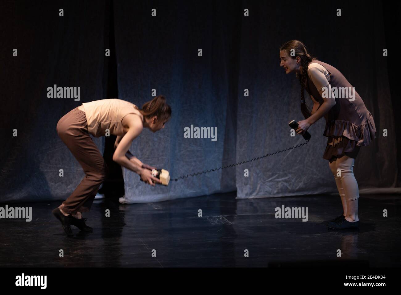 Actors and actresses play a modern lyrical performance of the show on ...