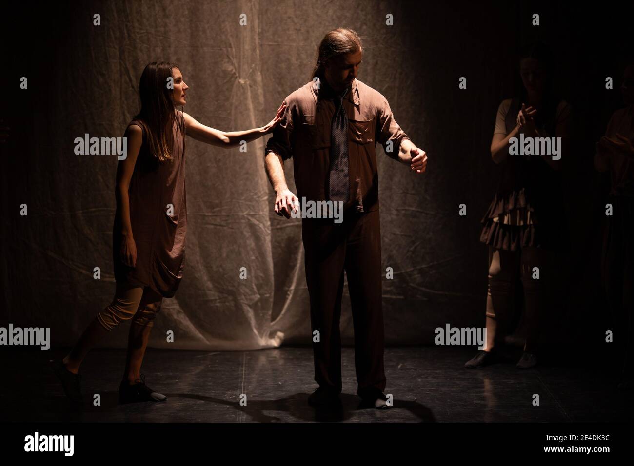 Actors and actresses play a modern lyrical performance of the show on ...