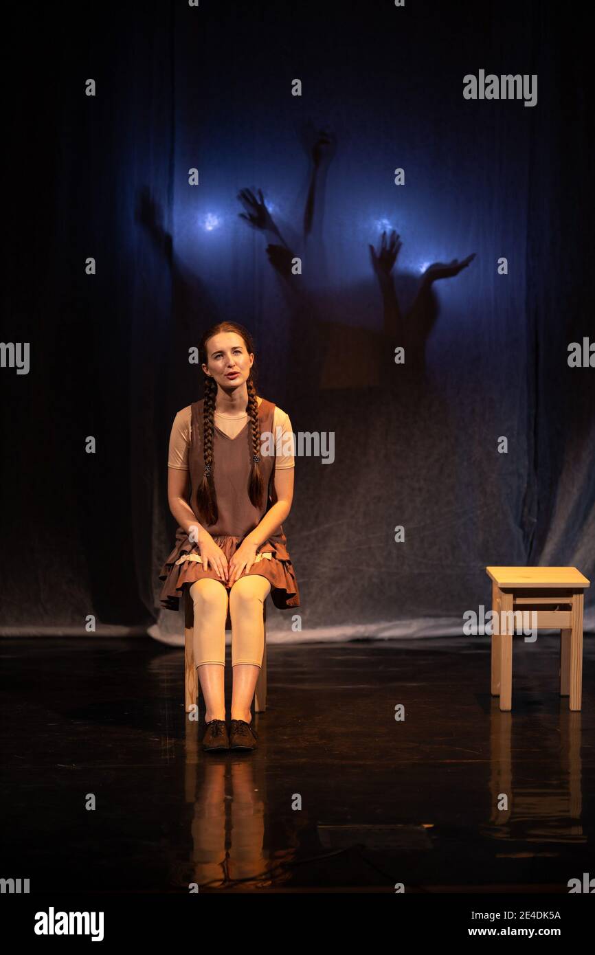 Actors and actresses play a modern lyrical performance of the theater ...