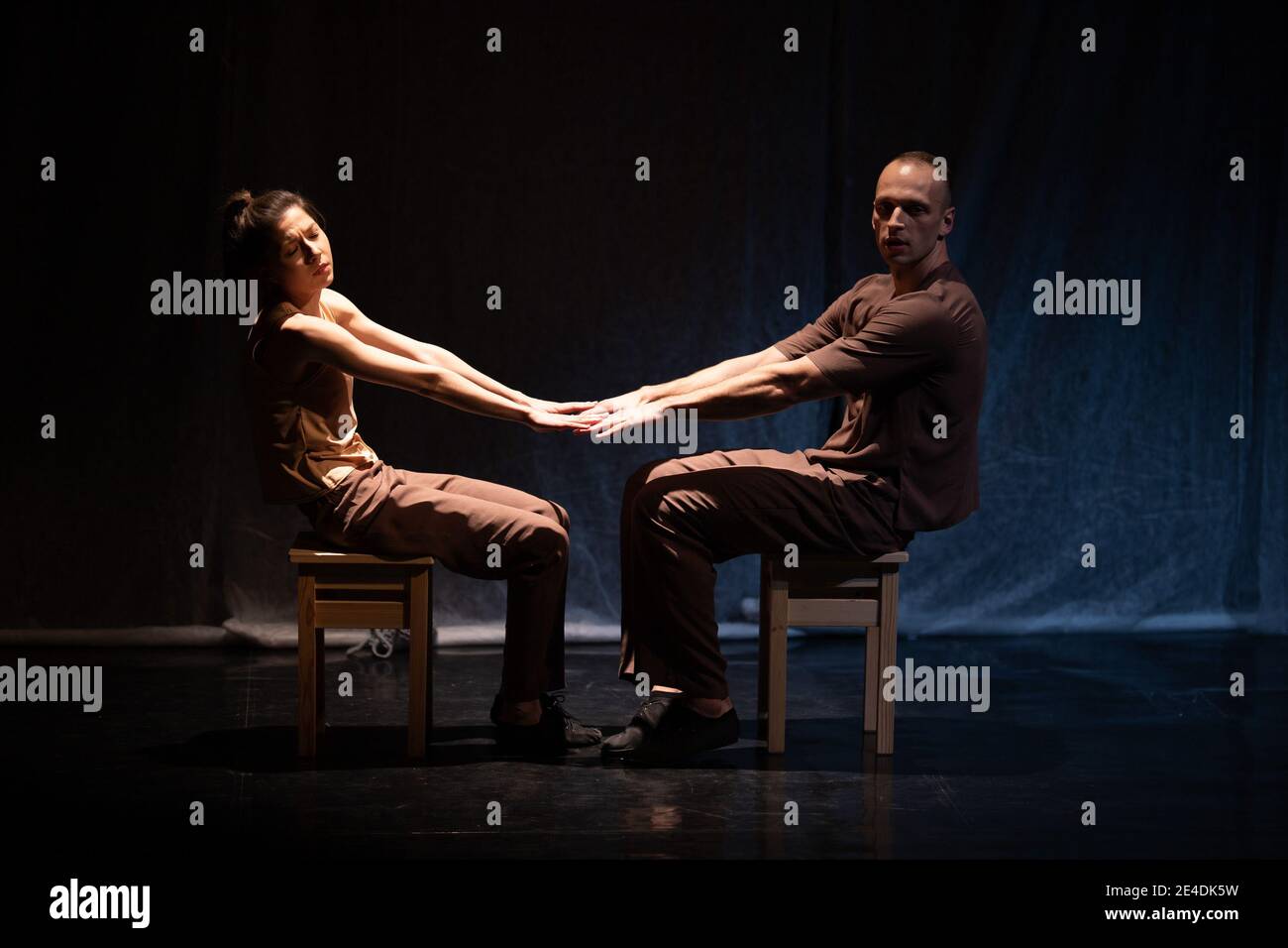 Actors and actresses play a modern lyrical performance of the show on ...