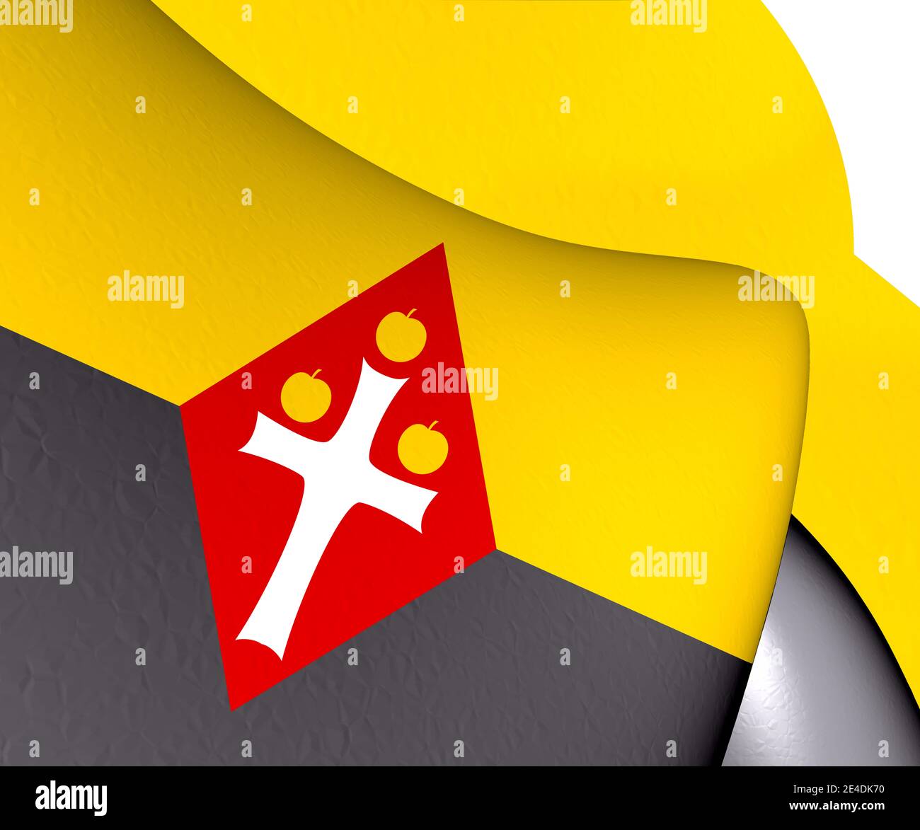 3D Flag of Best (North Brabant), Netherlands. 3D Illustration Stock ...