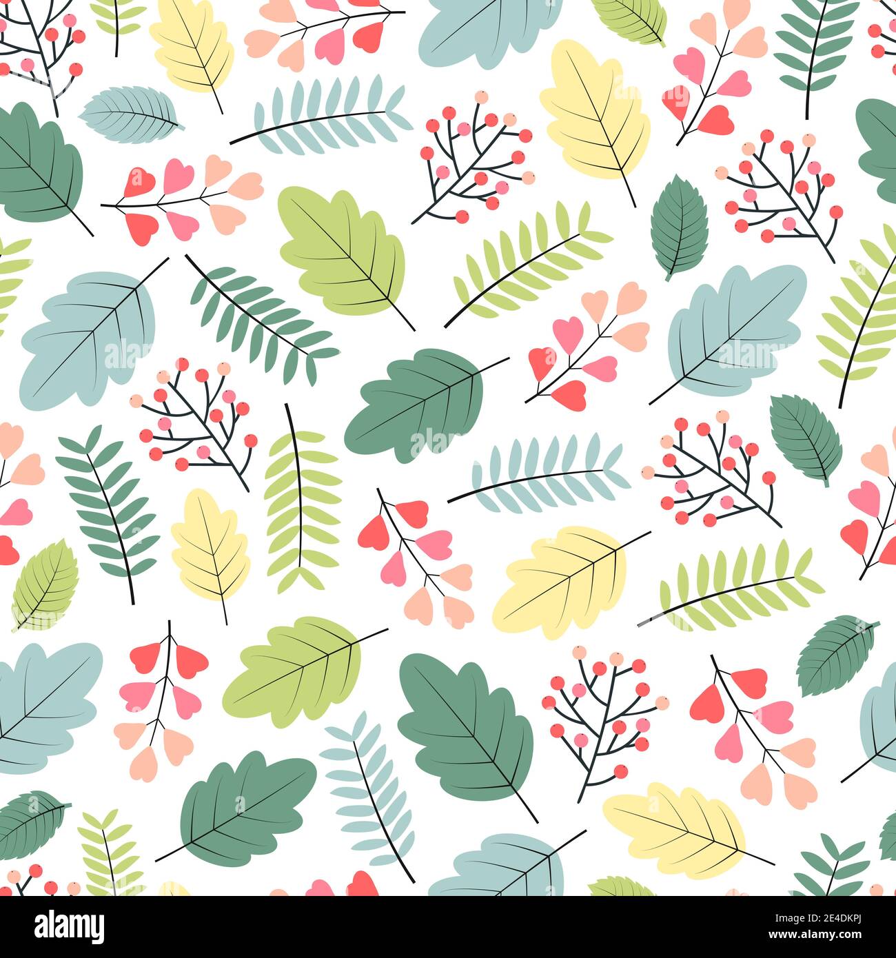 Ornate Trendy Seamless Vector Ditsy Pattern Design Of Spring Color