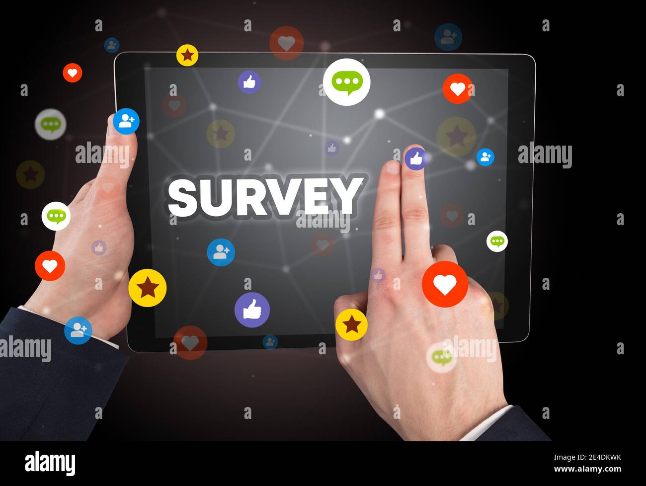 Close up touchscreen survey hi-res stock photography and images - Alamy