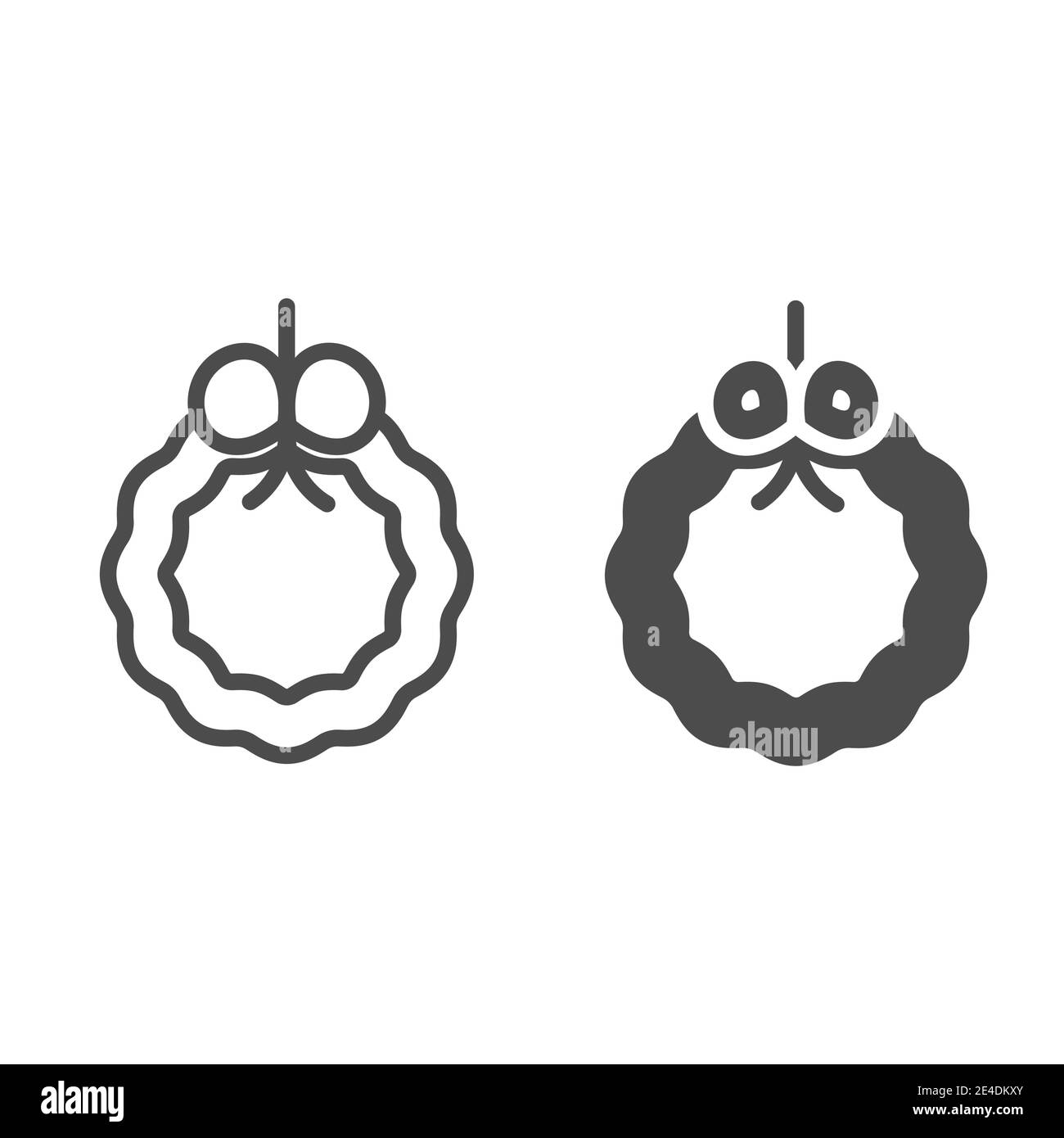 Decoration festive wreath on Black and White Stock Photos & Images - Alamy