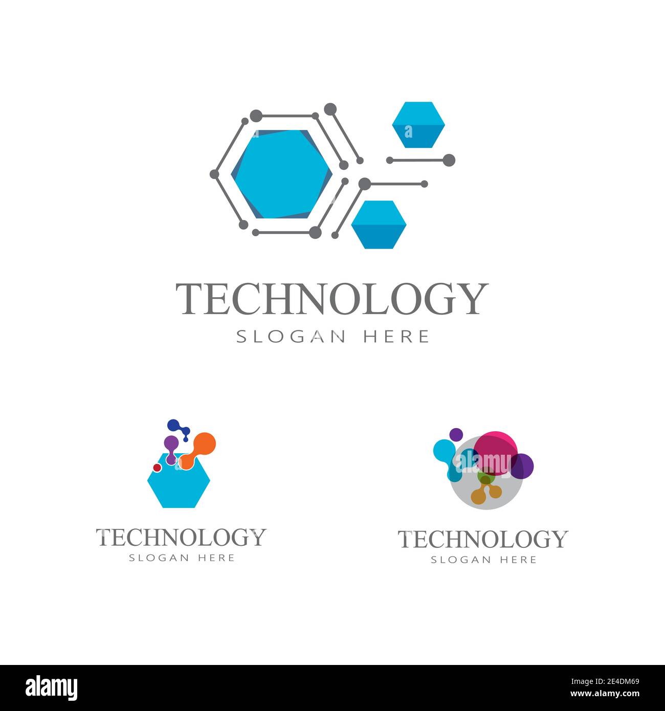 Set Technology, computer, data and innovation logo design Stock Vector ...