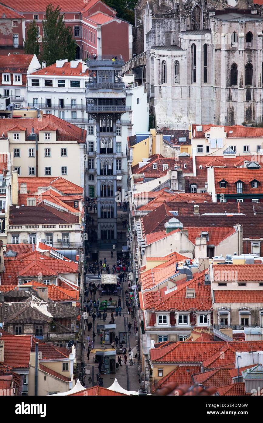 Aerial view of of Lisbon, Porugal Stock Photo - Alamy