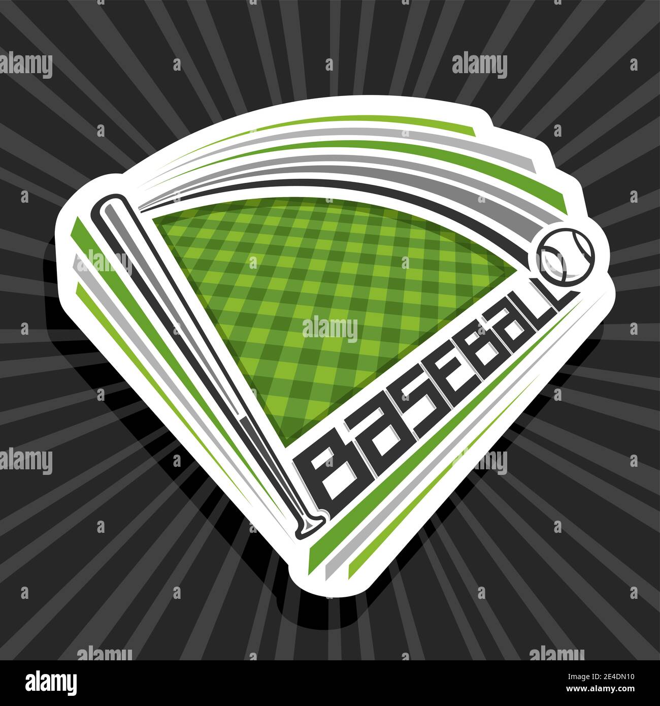Vector logo for Baseball Sport with copy space, decorative cut paper ...