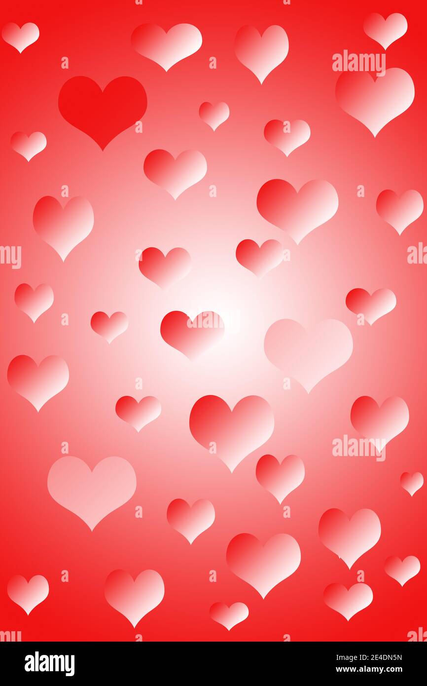 red gradient abstract background with soft glowing hearts texture for ...