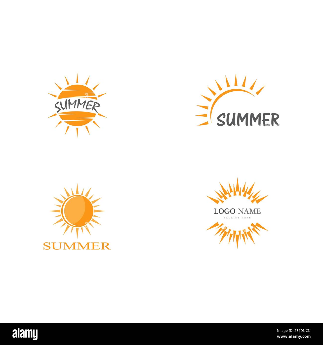 Set Sun Vector illustration Icon Logo Template design Stock Vector ...