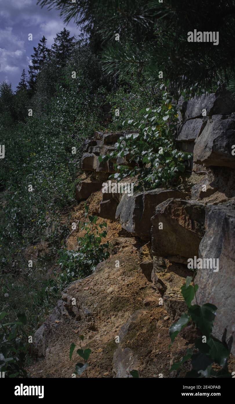 Brick and natural sandstone hi-res stock photography and images - Alamy