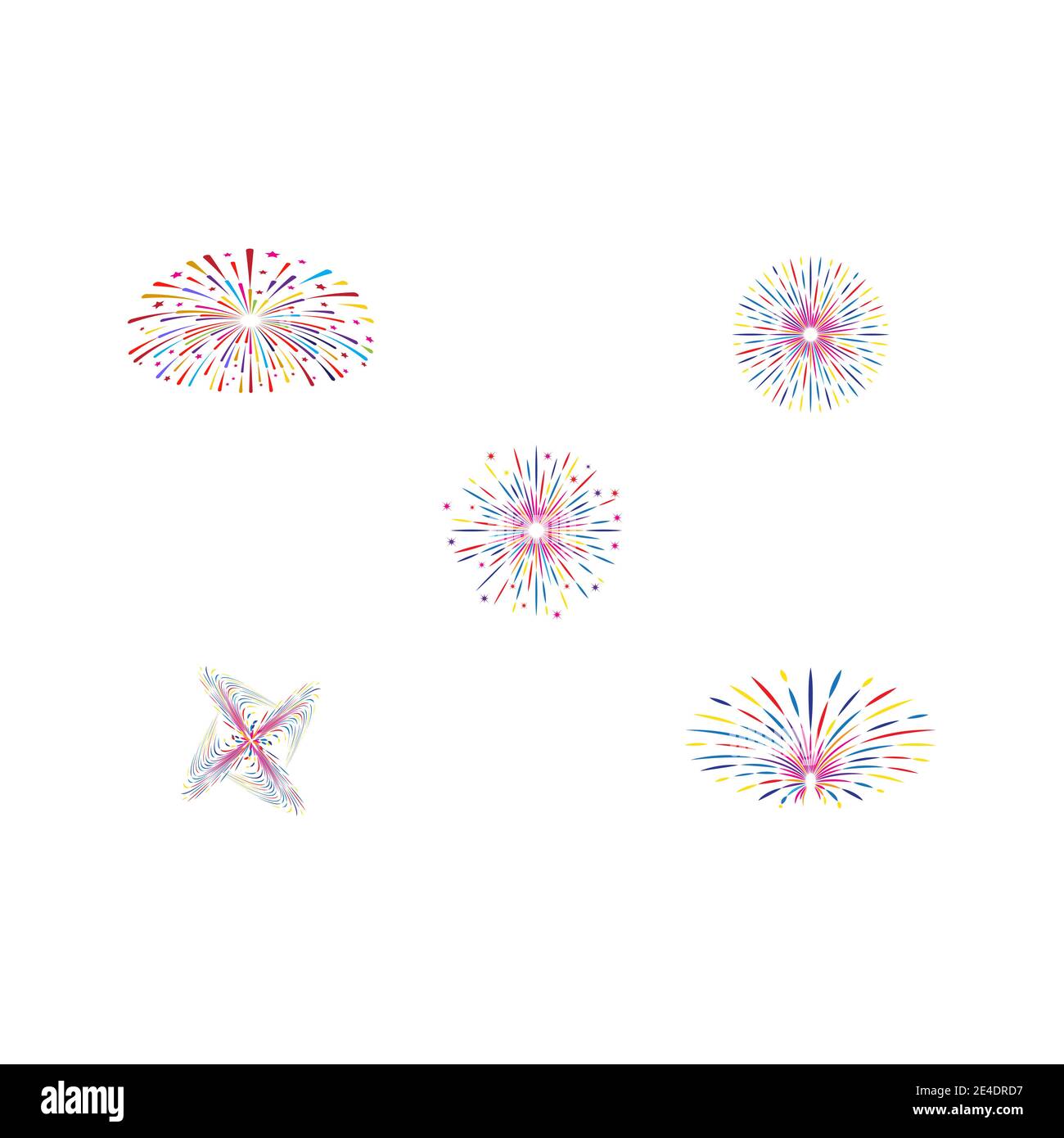 Set Fireworks Logo Template vector symbol nature Stock Vector Image ...