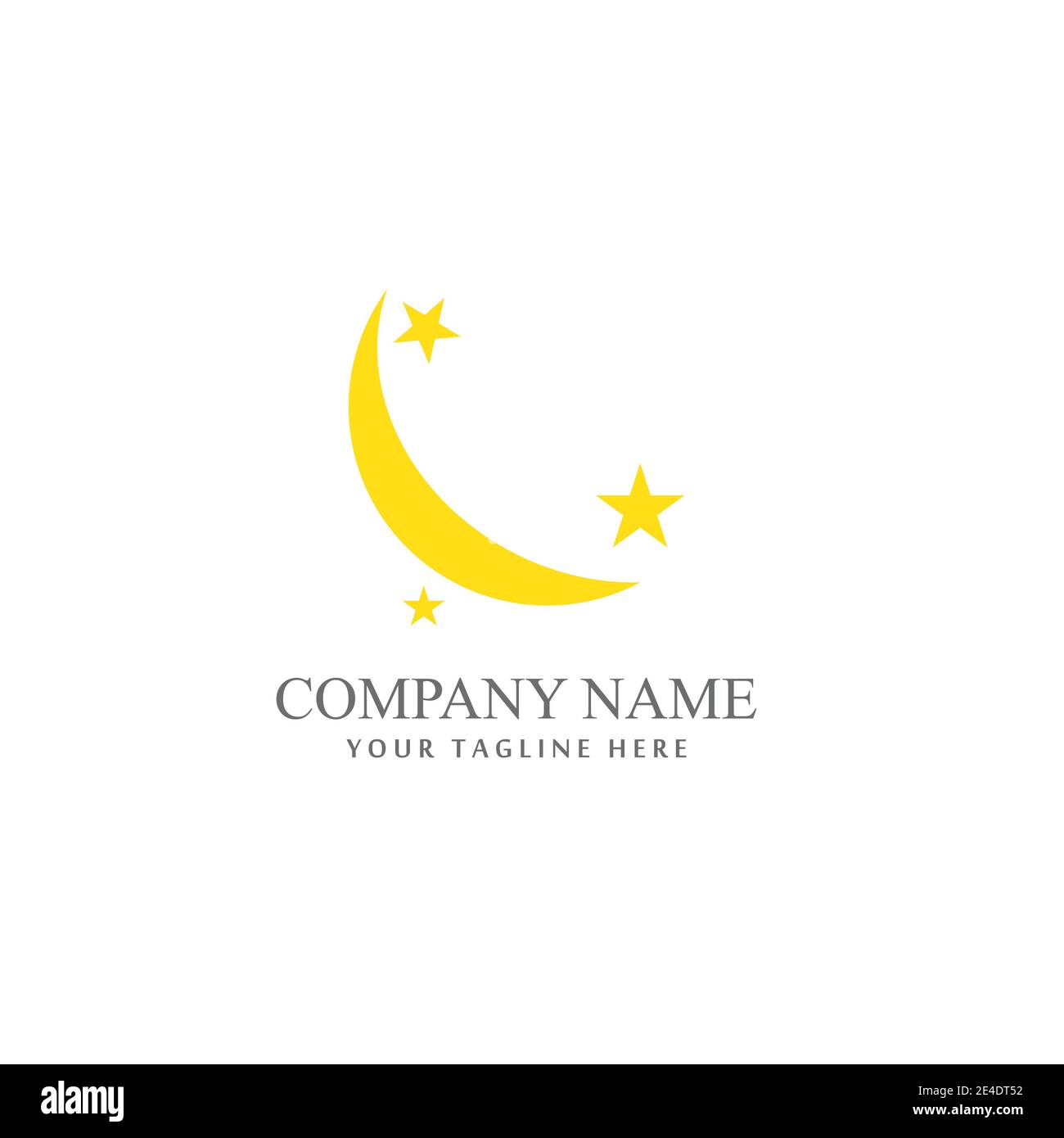 Star and moon logo illustration vector template Stock Vector Image ...
