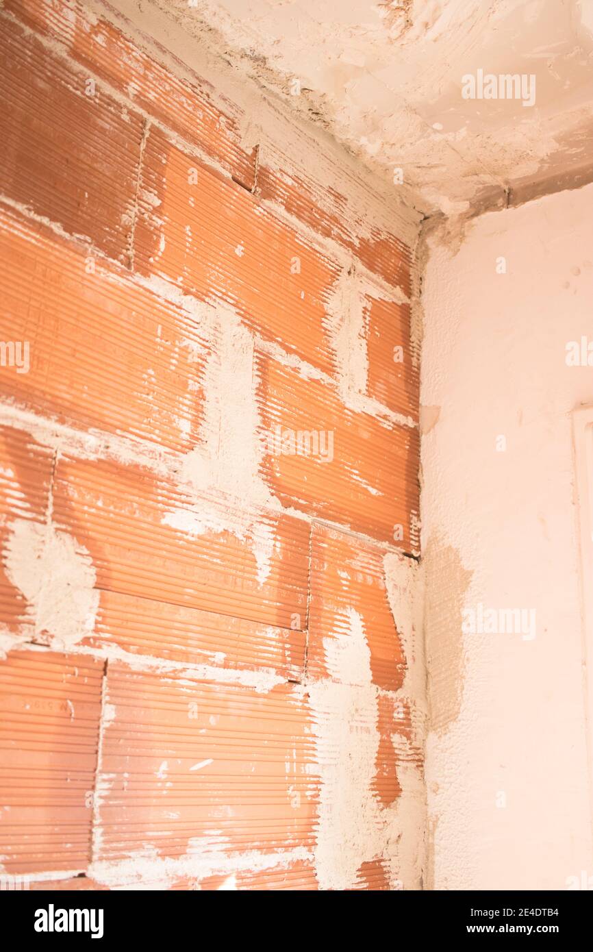 Building renovation works in appartment showing refurbishments works by ...