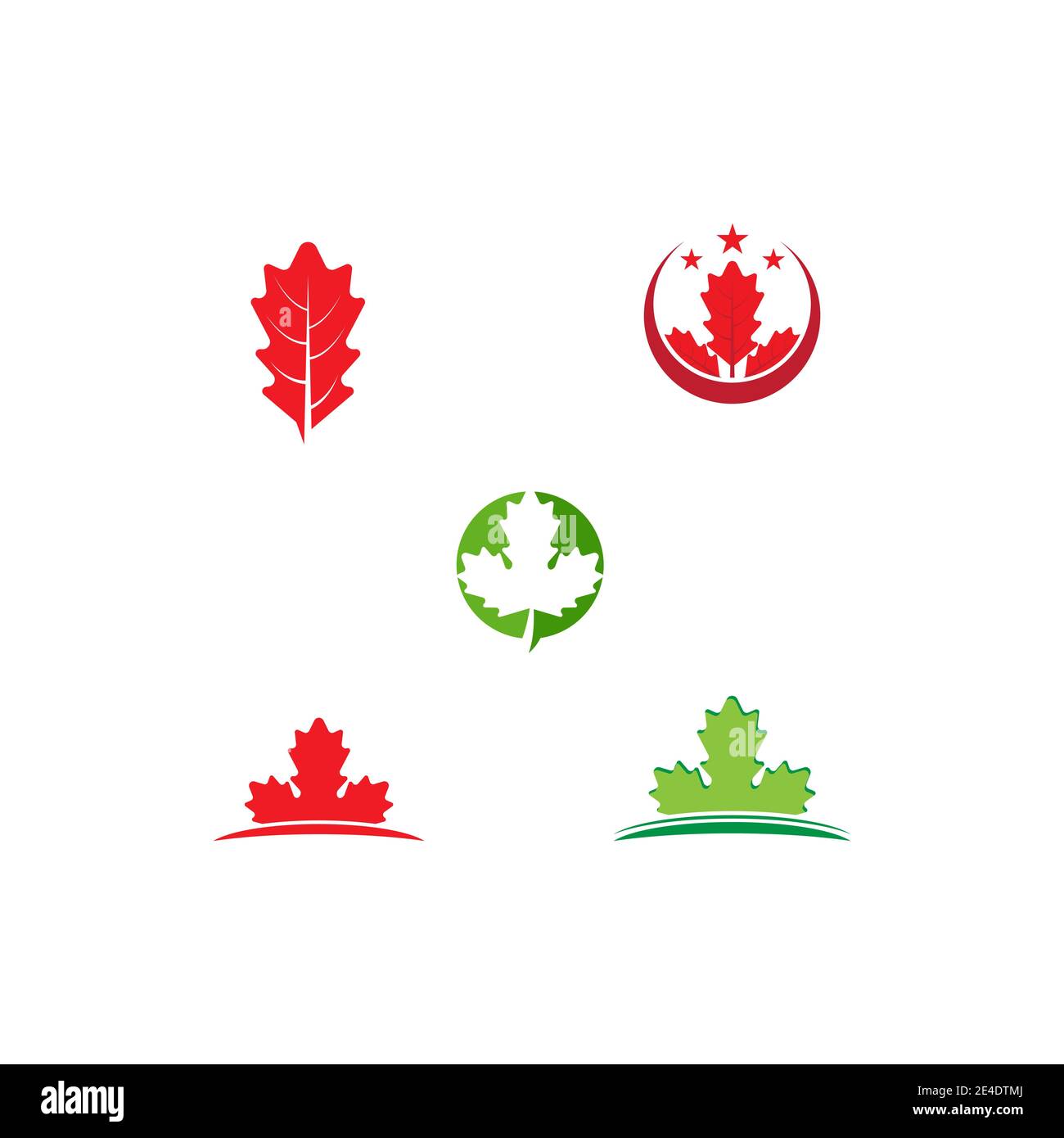 Set Maple leaf vector illustration design template Stock Vector Image ...