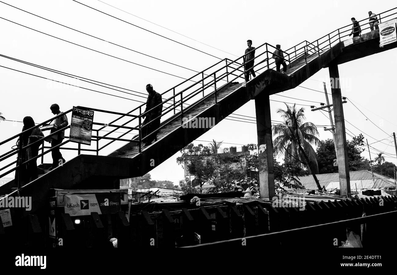Foot over the bridge I captured this image from Dhaka, Bangladesh Stock ...