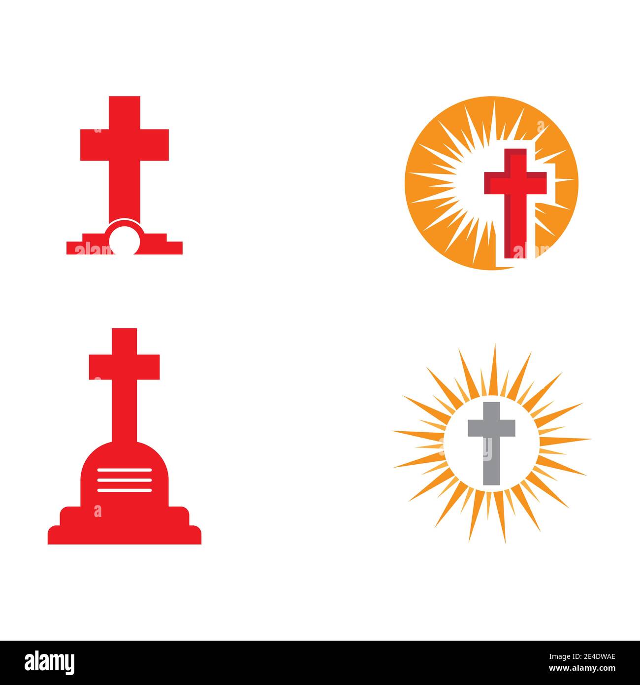 Set Gravestone Logo Template vector symbol nature Stock Vector Image ...