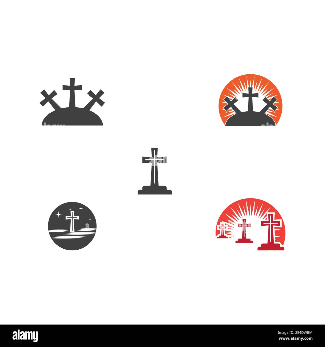 Set Gravestone Logo Template vector symbol nature Stock Vector Image ...