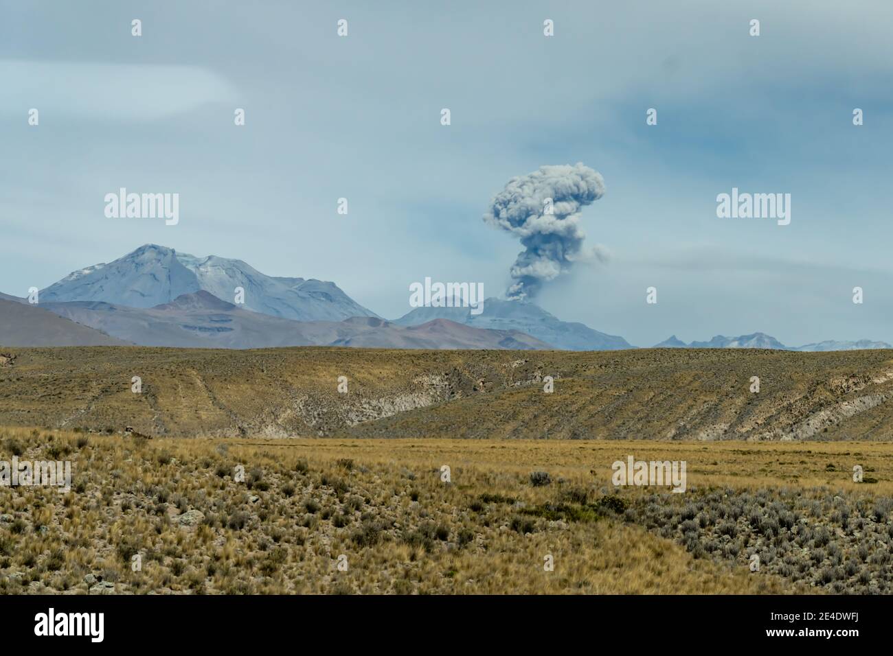 Active Volcano in Mirador de los Volcanes in the Peruvian Andes Stock ...